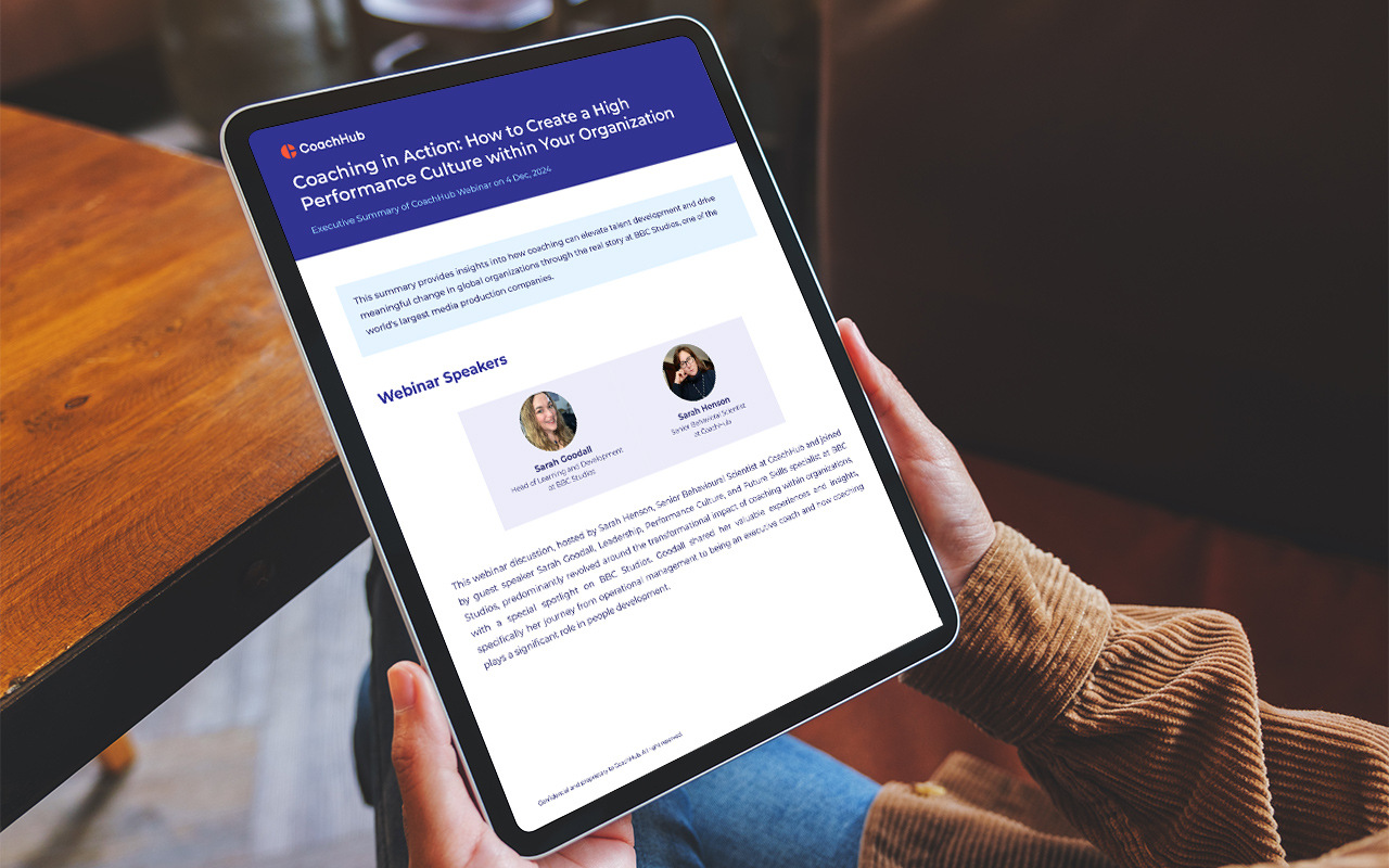 [Executive Summary] Coaching in Action: How to Create a High ...